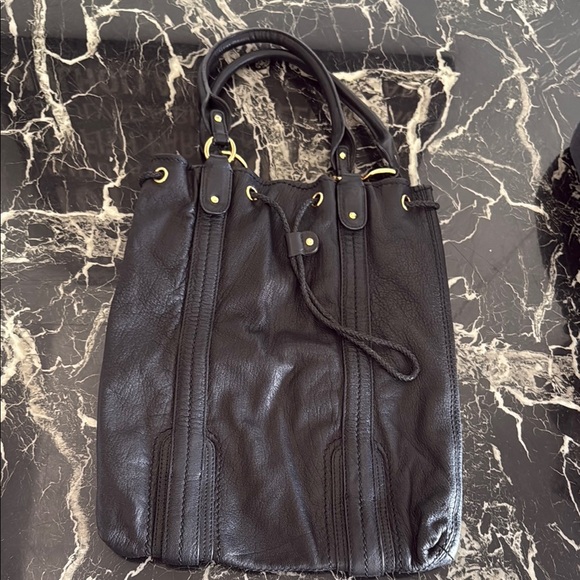 Sigrid Olsen | Bags | Sigrid Olsen Black Leather Tote With Silver ...